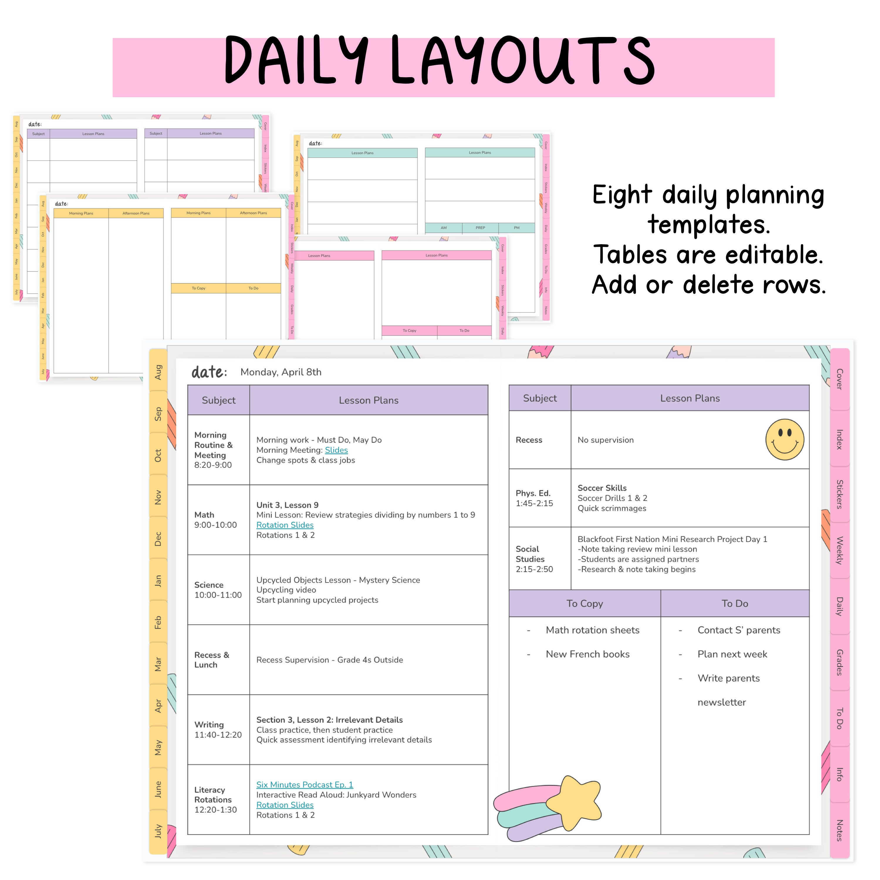 Digital Teacher Planner in Google Slides Lesson Planner - Etsy