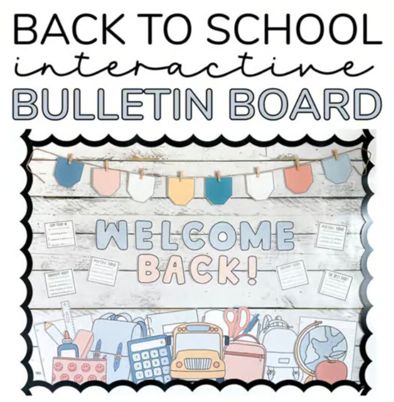 Back to School Bulletin Board Kit With a Student Back to School ...