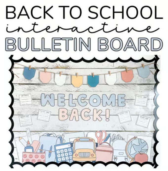 Back to School Bulletin Board Kit With a Student Back to School ...