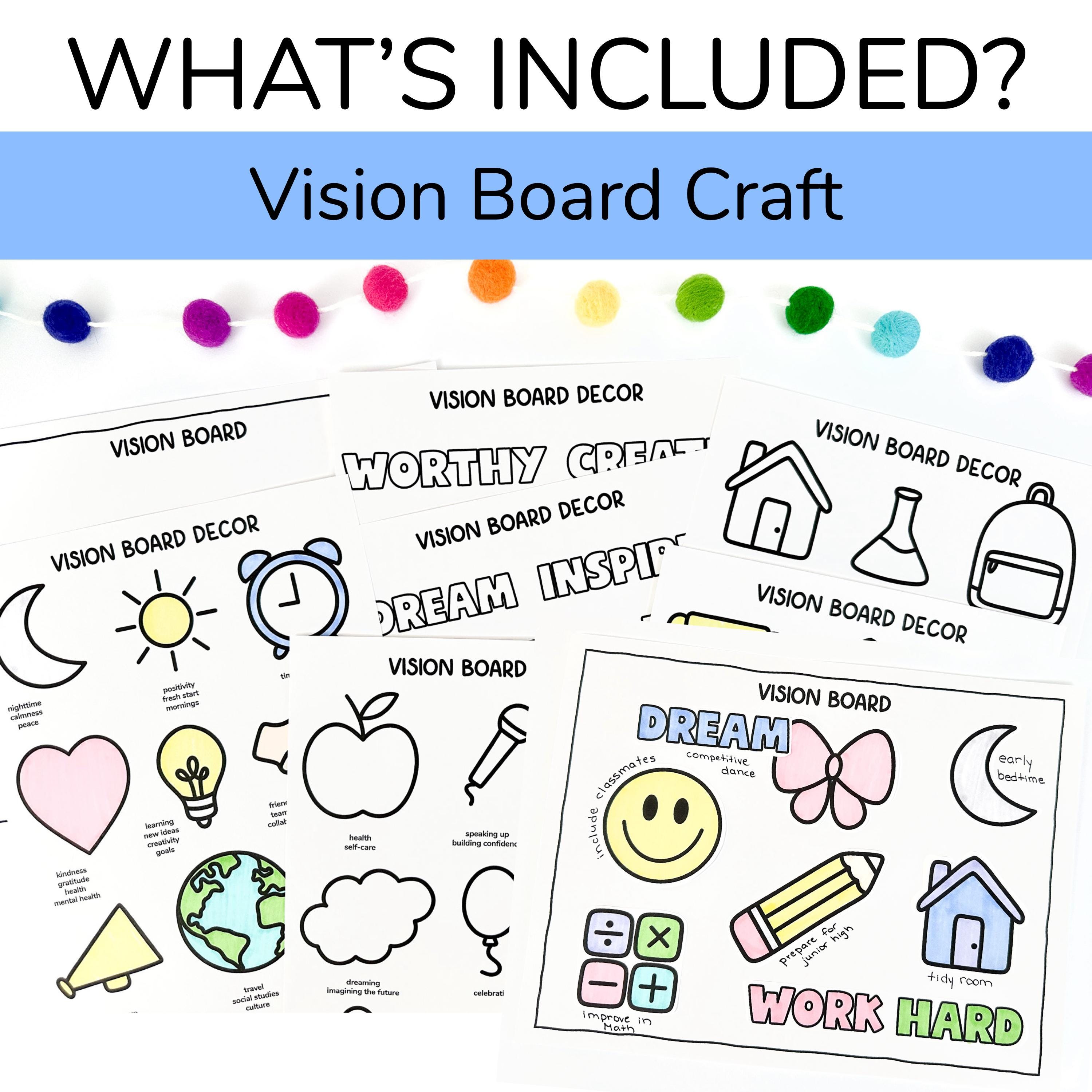New Year Bulletin Board and Student Vision Board Craft & Writing - Etsy