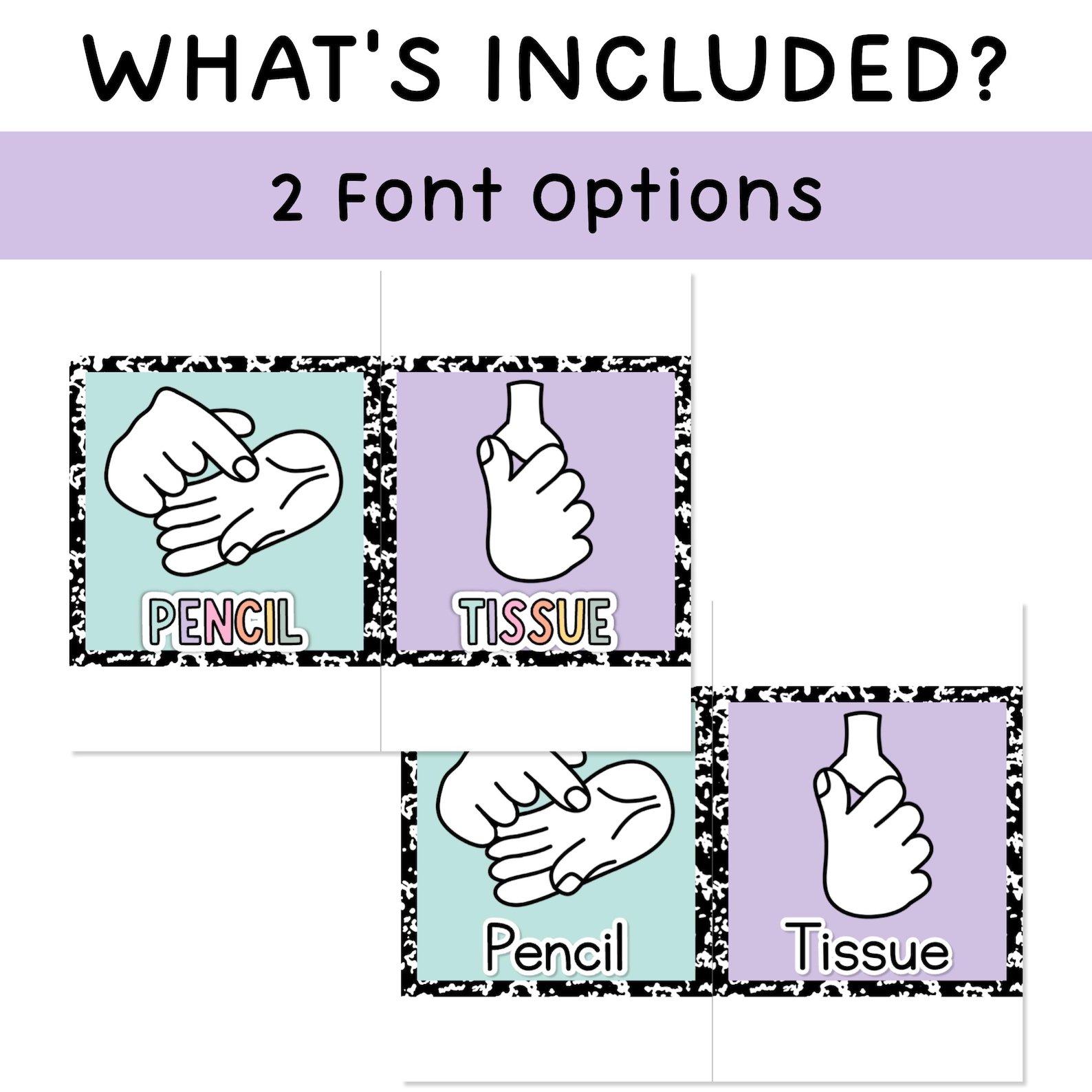 Composition Hand Signal Posters & ASL Sign Language Hand Signals ...