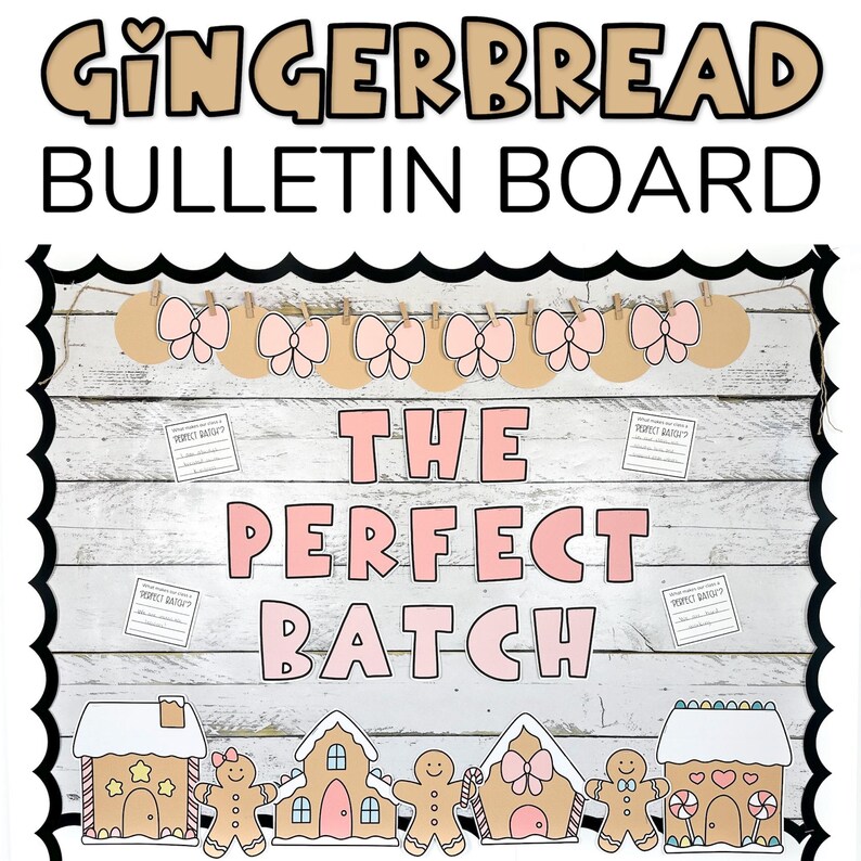 Gingerbread Bulletin Board Kit - Perfect as Winter Bulletin Board or ...