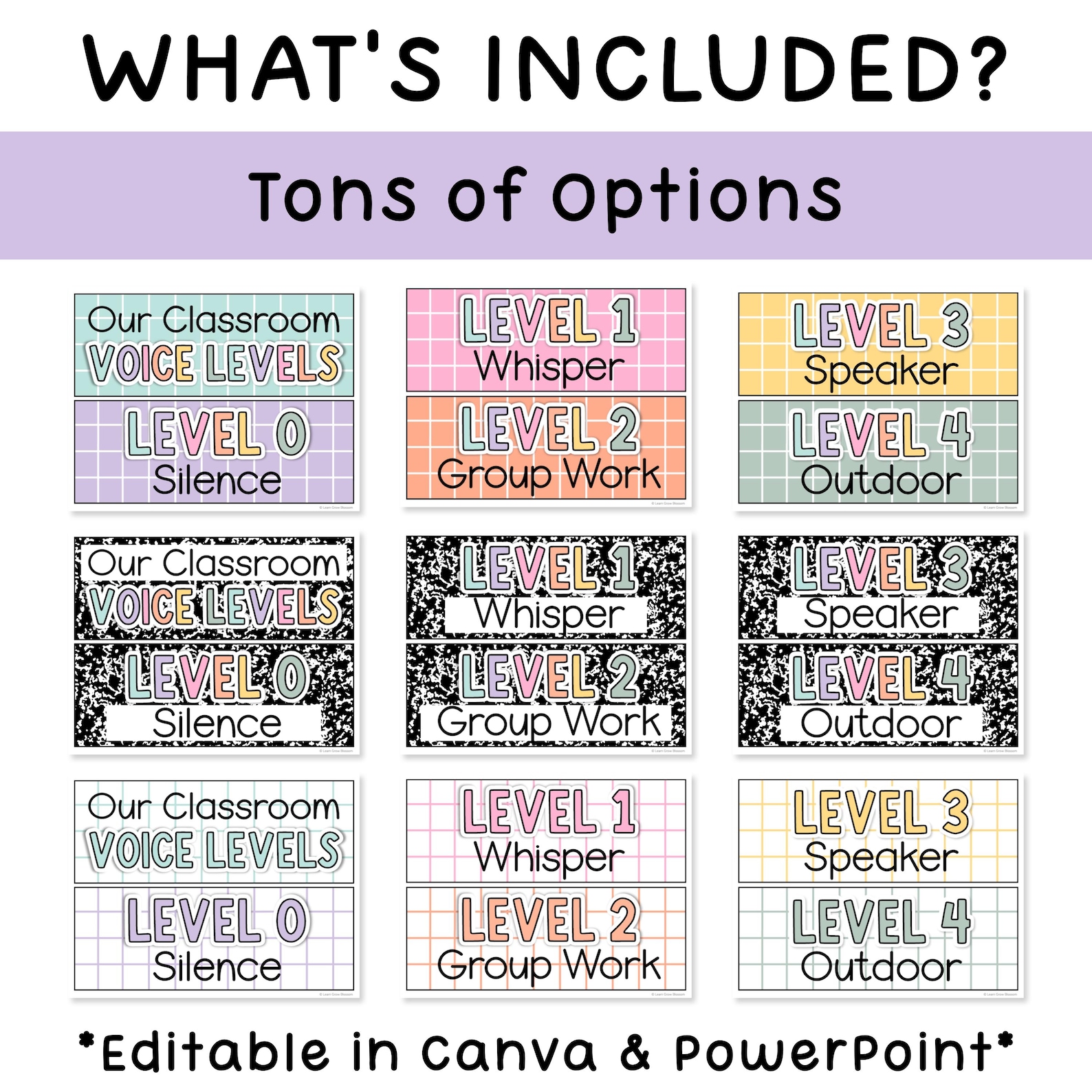 Composition Notebook Decor Voice Level Signs, Voice Level Chart and ...
