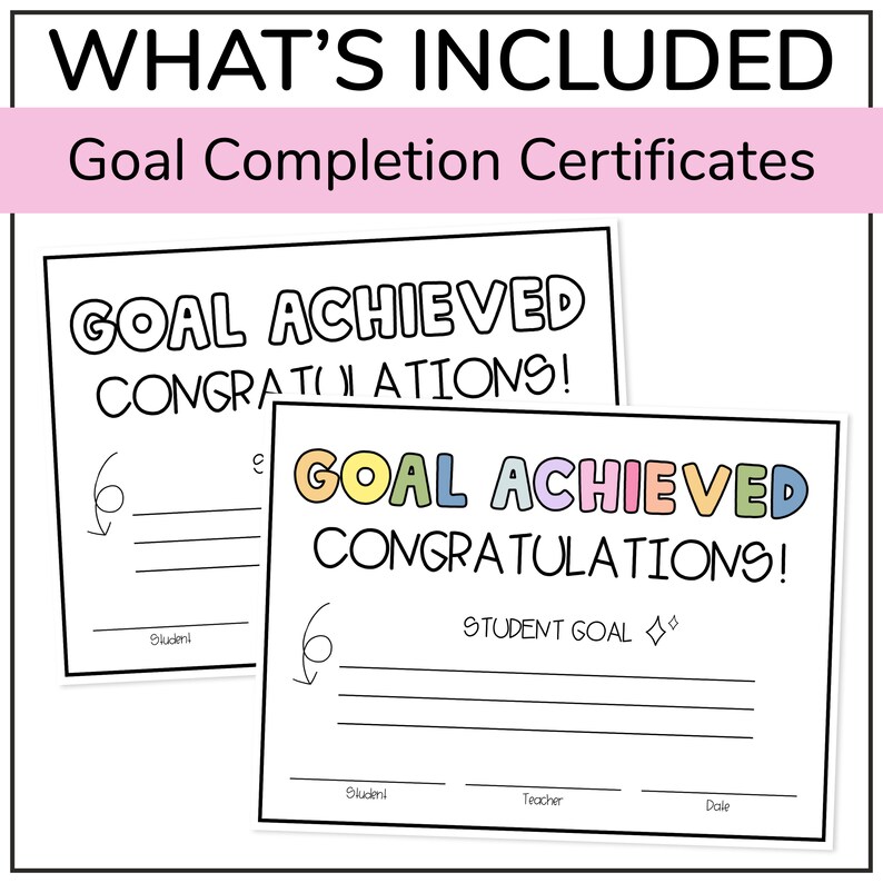 Student Goal Setting Kit: Goals Bulletin Board, Student SMART Goal ...