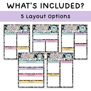 Composition Notebook Weekly and Monthly Newsletter Template - Editable ...