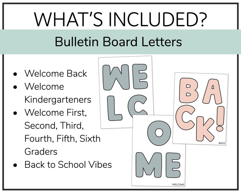 Back to School Bulletin Board Kit With a Student Back to School ...