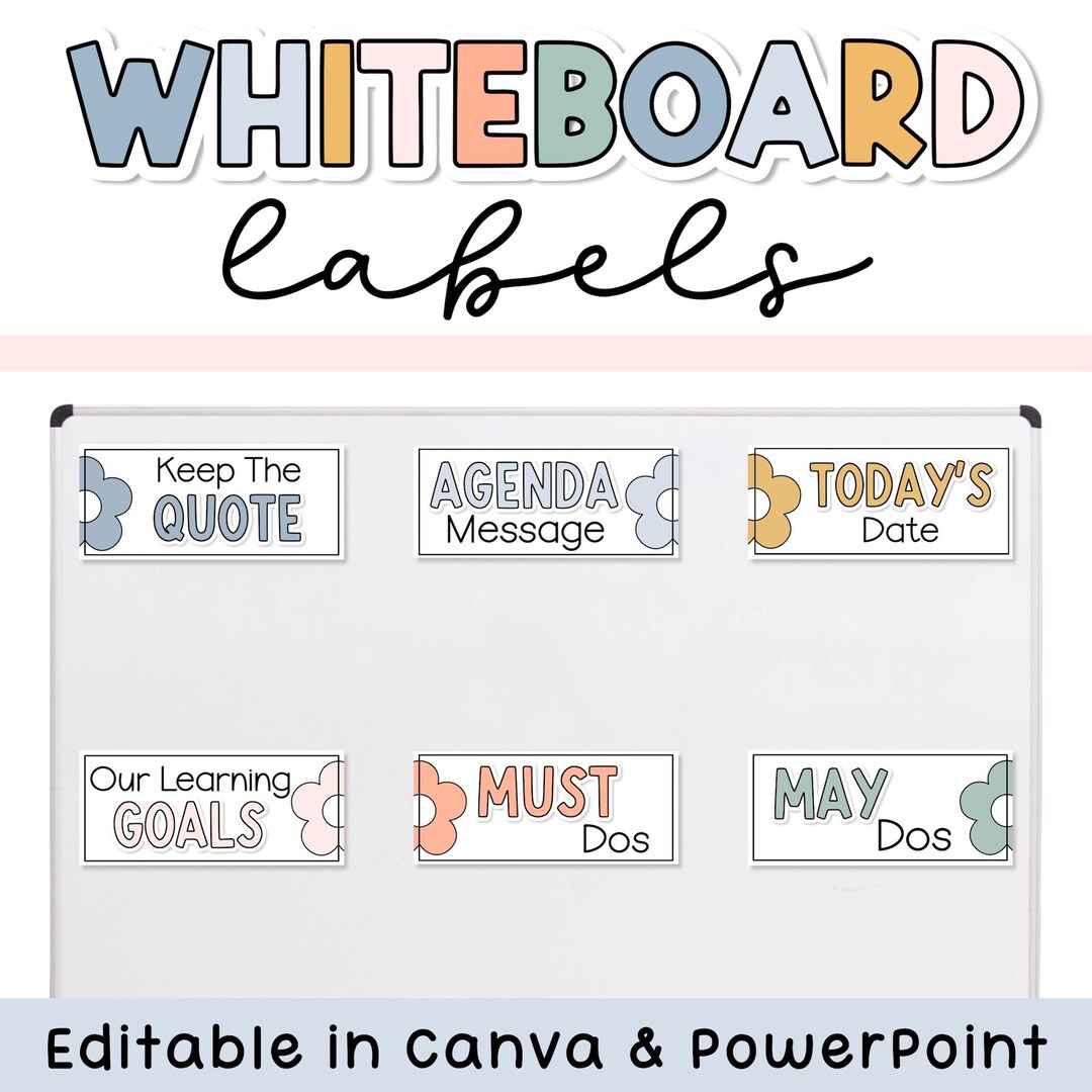 Boho Classroom Editable Whiteboard Labels for Classroom Organization ...