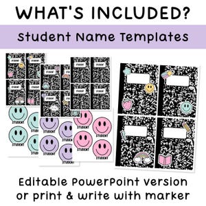 Welcome Back to School Bulletin Board for Pastel & Composition Notebook ...