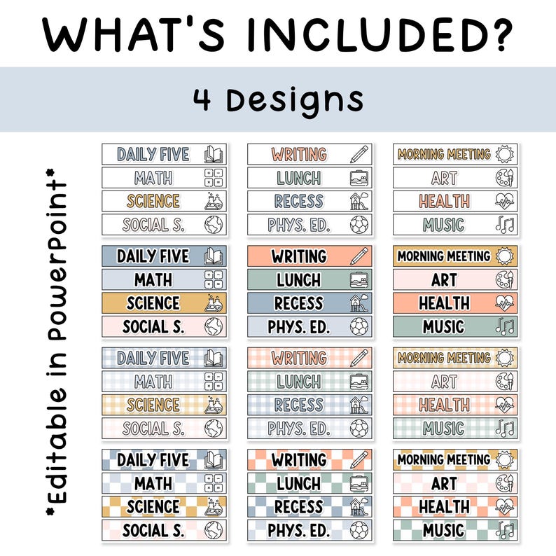 Boho Daily Schedule Cards - Editable Visual Schedule & Class Schedule ...