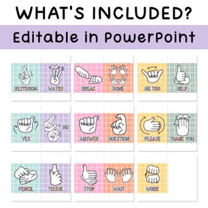 Composition Hand Signal Posters & ASL Sign Language Hand Signals ...