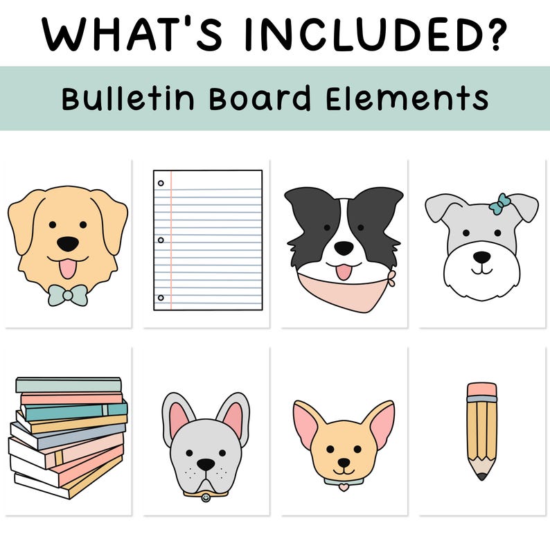 Back to School Bulletin Board - Dog Themed Welcome Back Bulletin Board ...