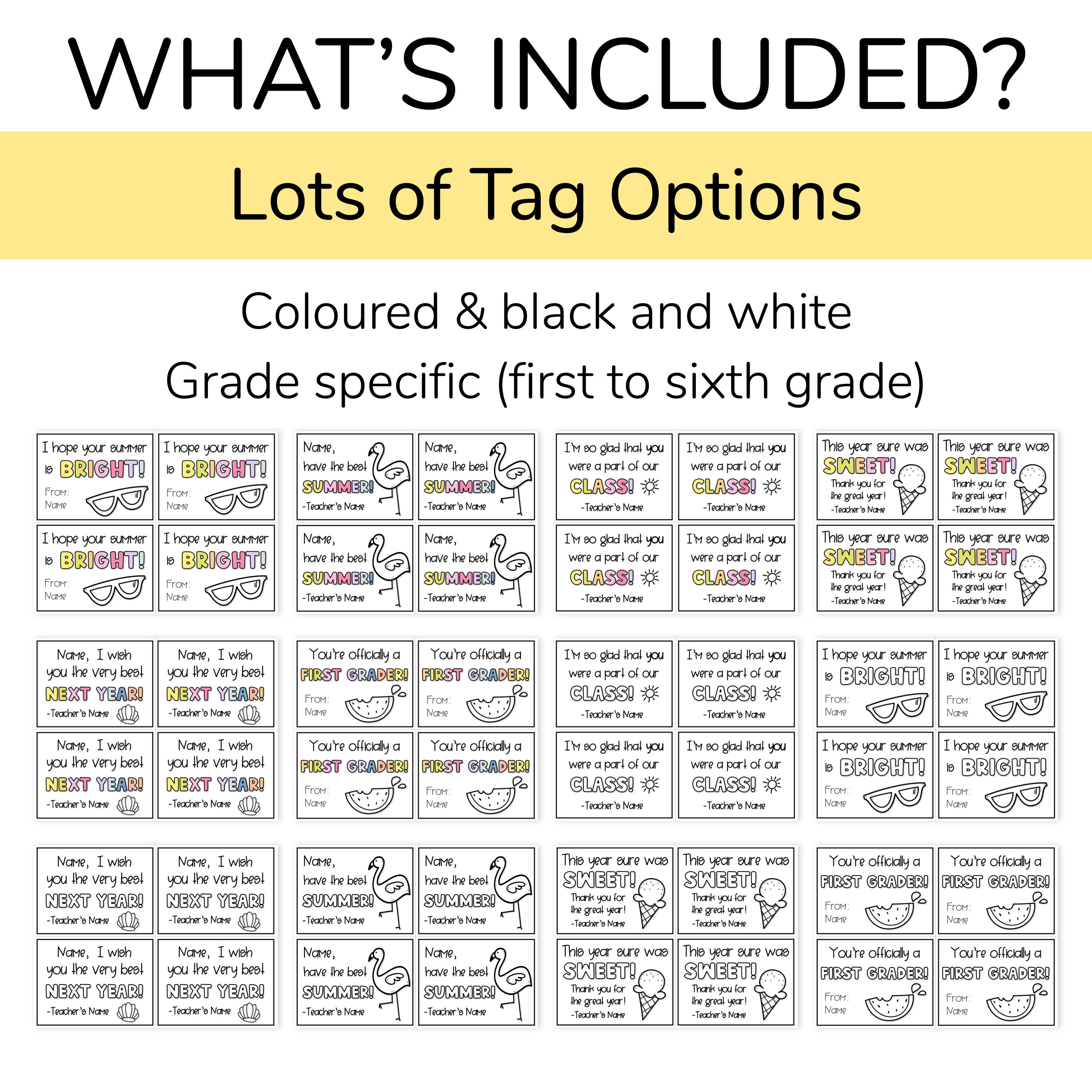 End of Year Student Gift Tags for Student Gifts From Teacher - Etsy