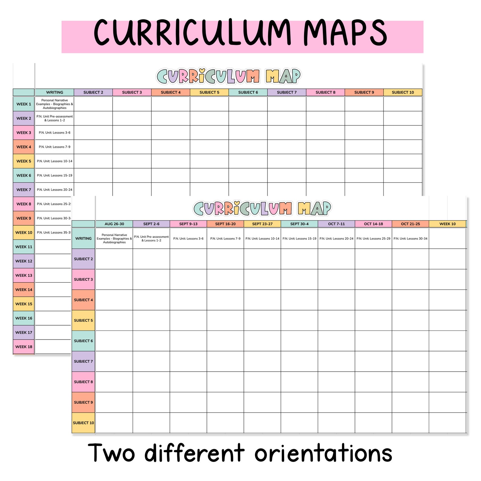 Year at A Glance Template | Scope and Sequence Template | Google Sheets ...