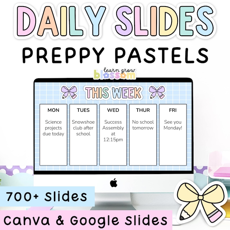 Classroom Slides & Teacher Slides in Google Slides or Canva - Daily ...
