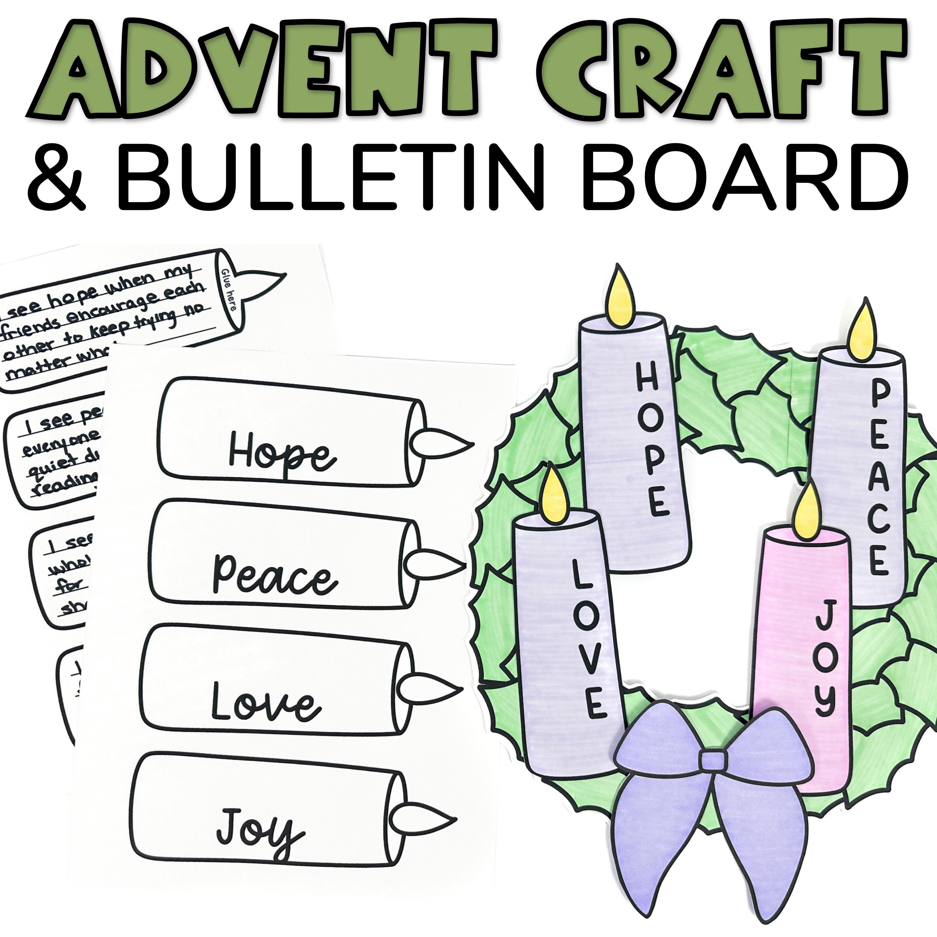 Advent Wreath Craft & Bulletin Board Make the Perfect Catholic Advent ...