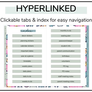 Floral Google Slides Teacher Planner | Undated Digital Teacher Planner ...