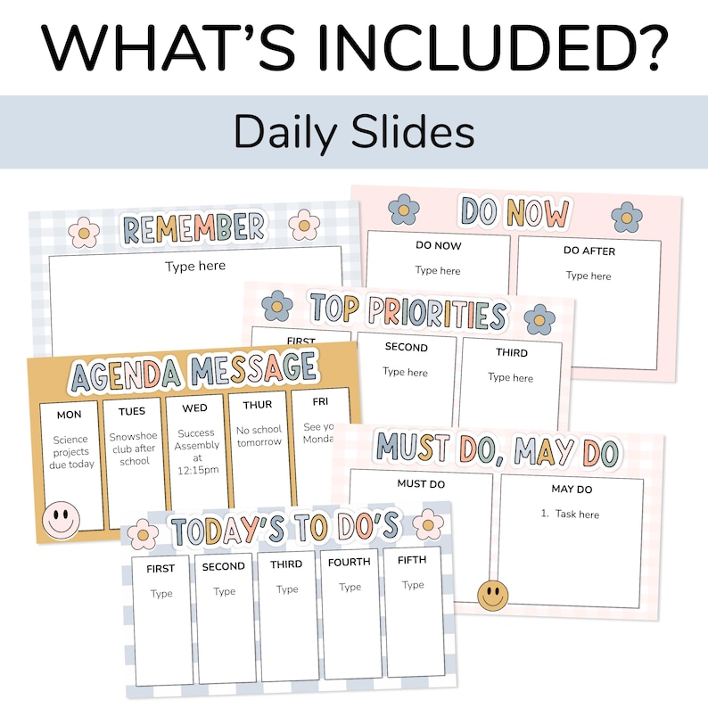 Daily Slides Templates for Teachers - Teacher Slides, Daily Slides ...