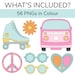Groovy Clipart & Hippie Clipart With Peace Sign PNG and Roller Skate ...