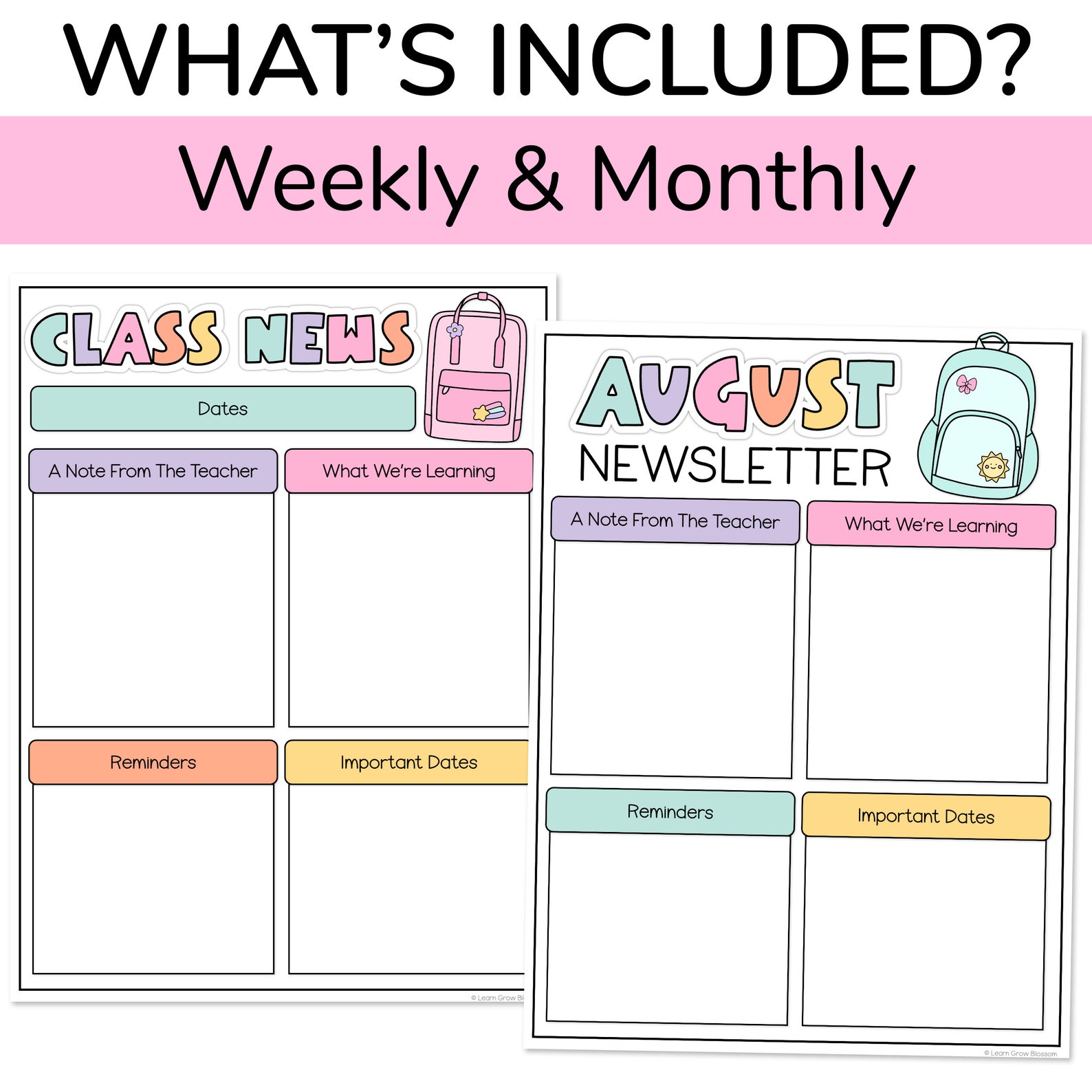 Classroom Newsletter Template | Class Newsletter | Teacher Newsletter ...