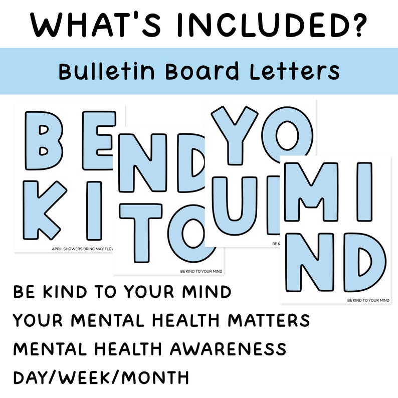 Mental Health Bulletin Board for Mental Health Awareness Month, World ...