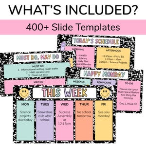 400+ Composition Notebook Google Slides Templates for Teachers ...