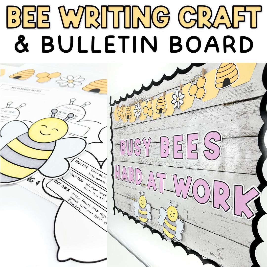 Bee Bulletin Board, Spring Bulletin Board & Writing Craft - Etsy