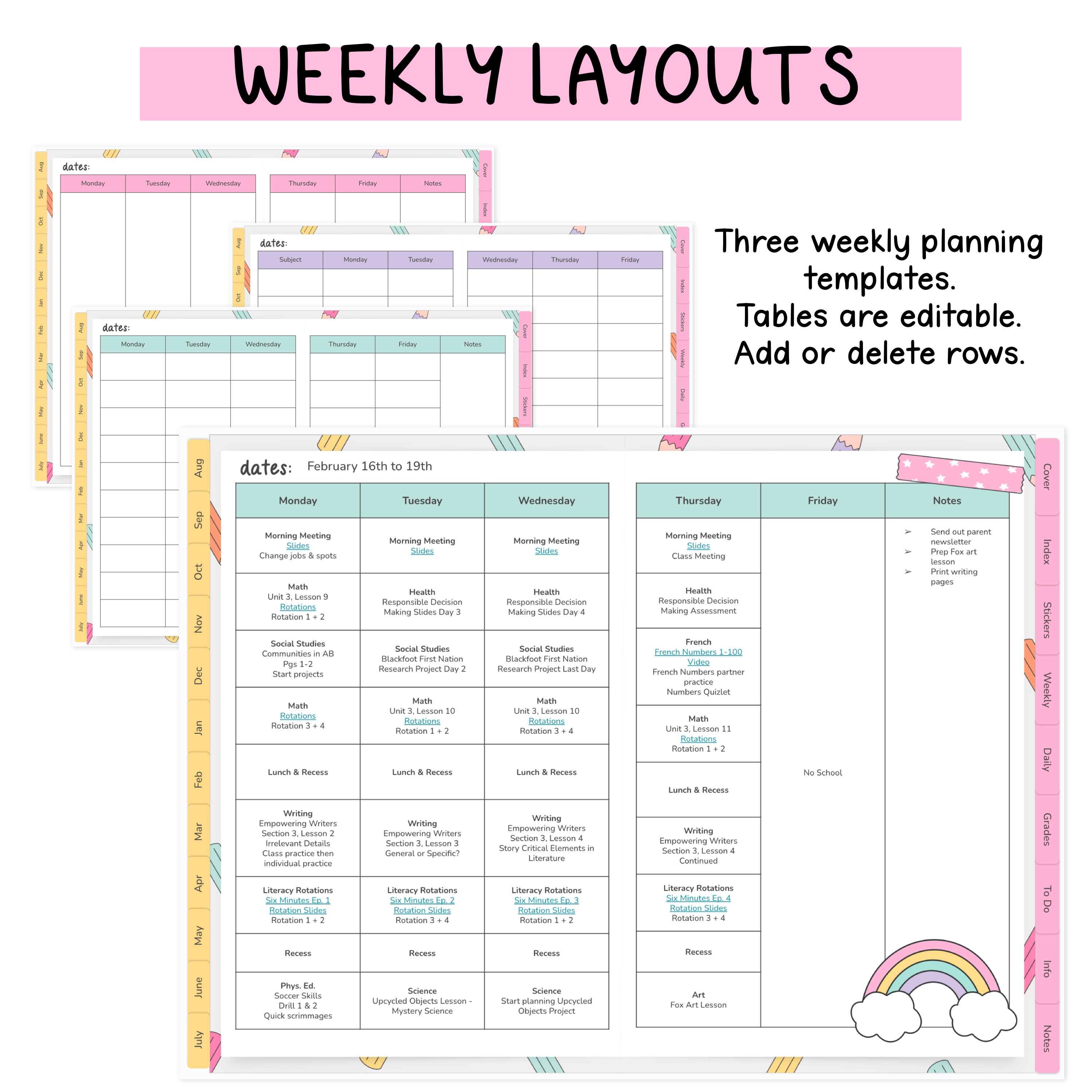 Digital Teacher Planner in Google Slides | Lesson Planner - Etsy