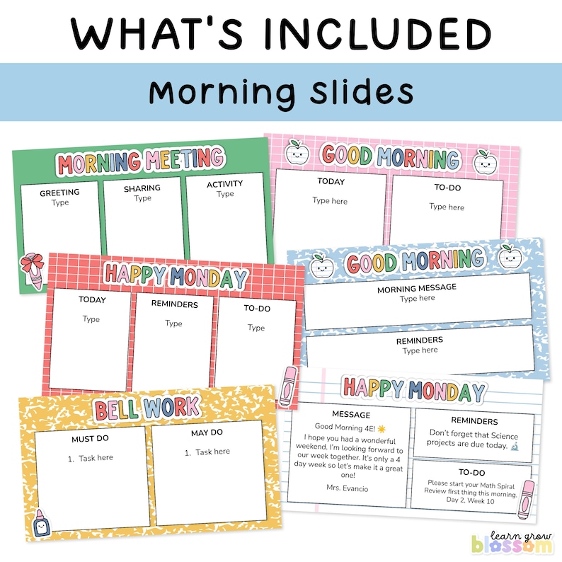 Classroom Teacher Slides in Google Slides or Canva - Daily Slides and ...