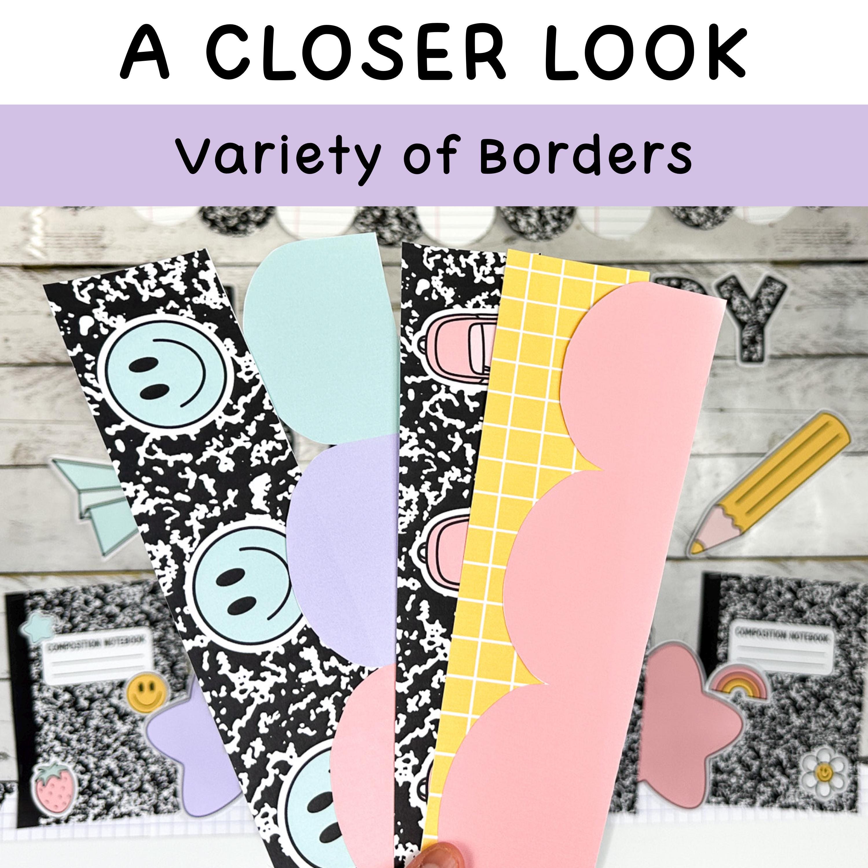 Composition Notebook Bulletin Board Borders for Pastel & Composition ...