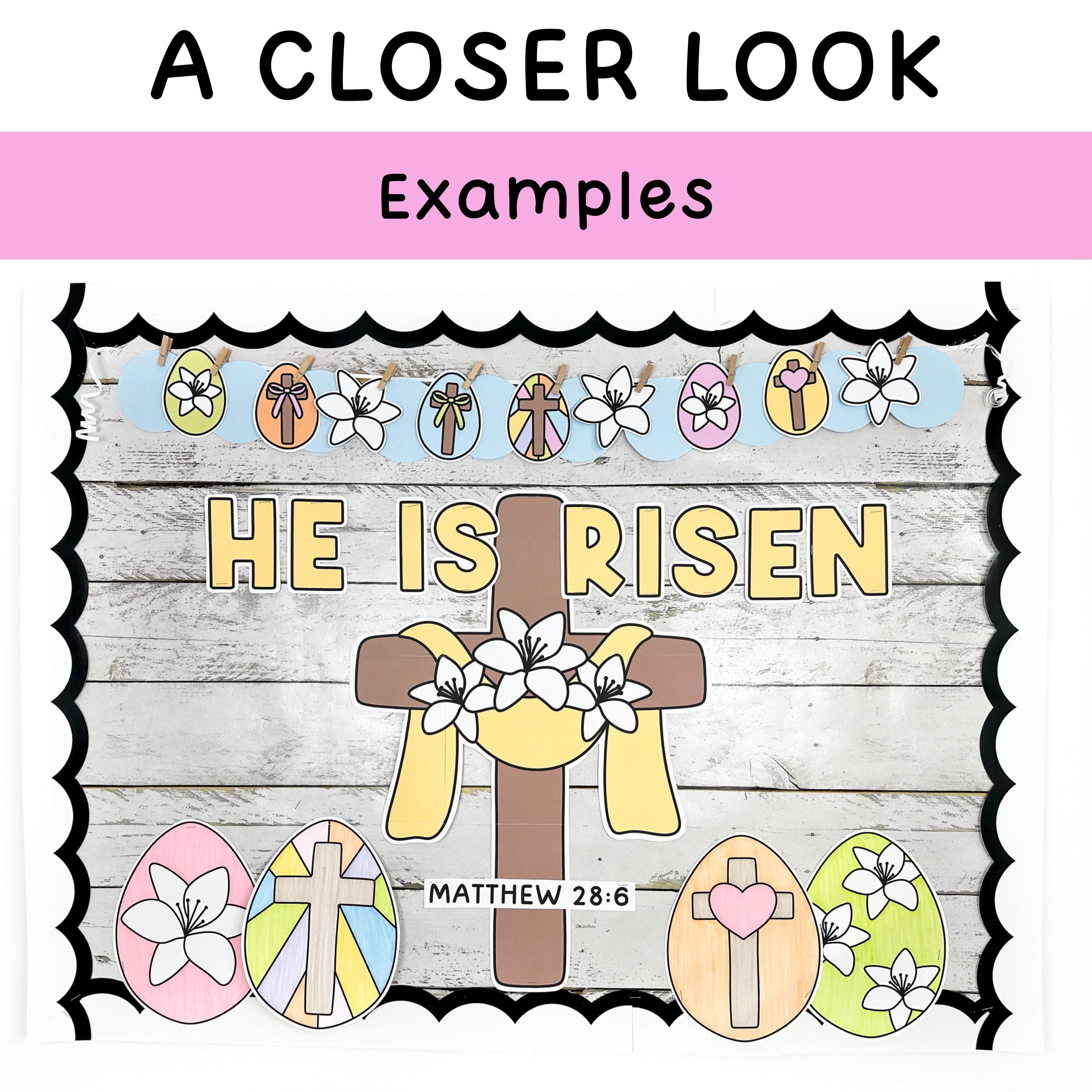 Catholic and Christian Easter Bulletin Board & Writing Craft - Etsy