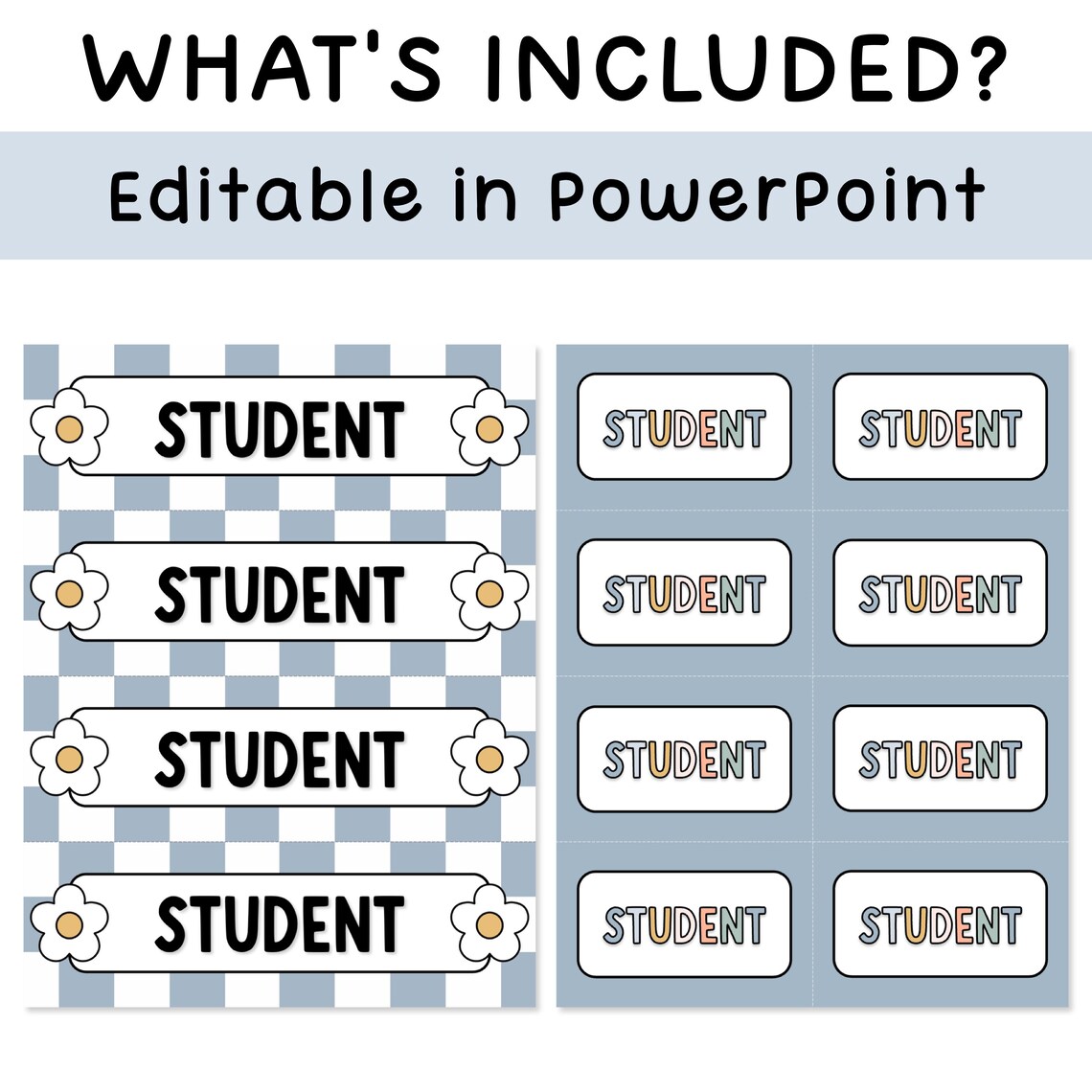 Boho Name Tags - Editable Including Name Plates and Desk Name Tags ...