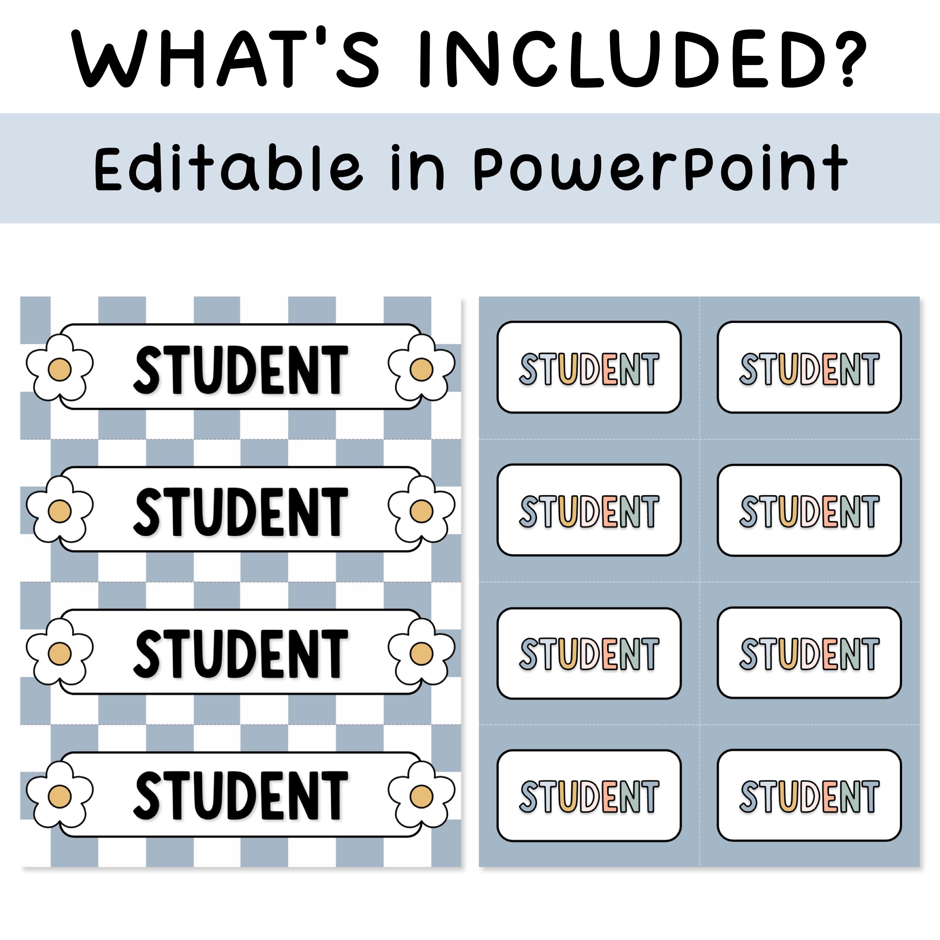 Boho Name Tags - Editable Including Name Plates and Desk Name Tags ...