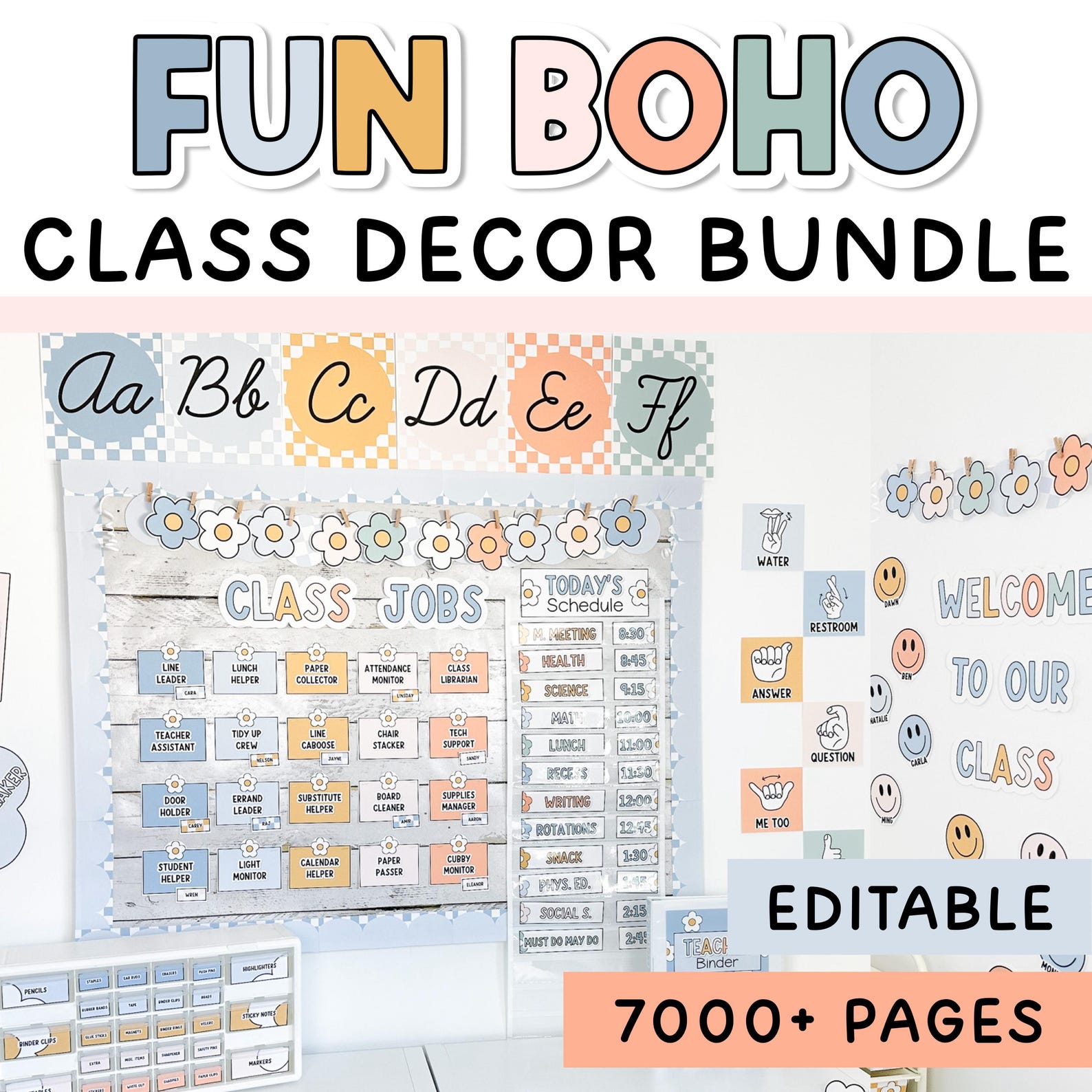Fun Modern Boho Classroom Decor Bundle for a Boho Classroom Theme ...