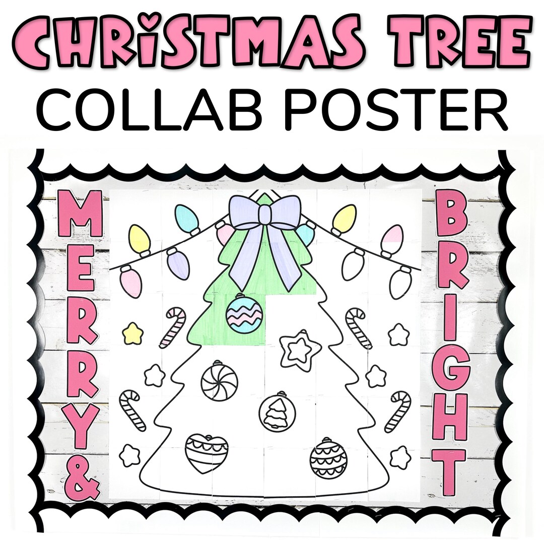 Christmas Collaborative Poster as A Christmas Bulletin Board Kit - Etsy