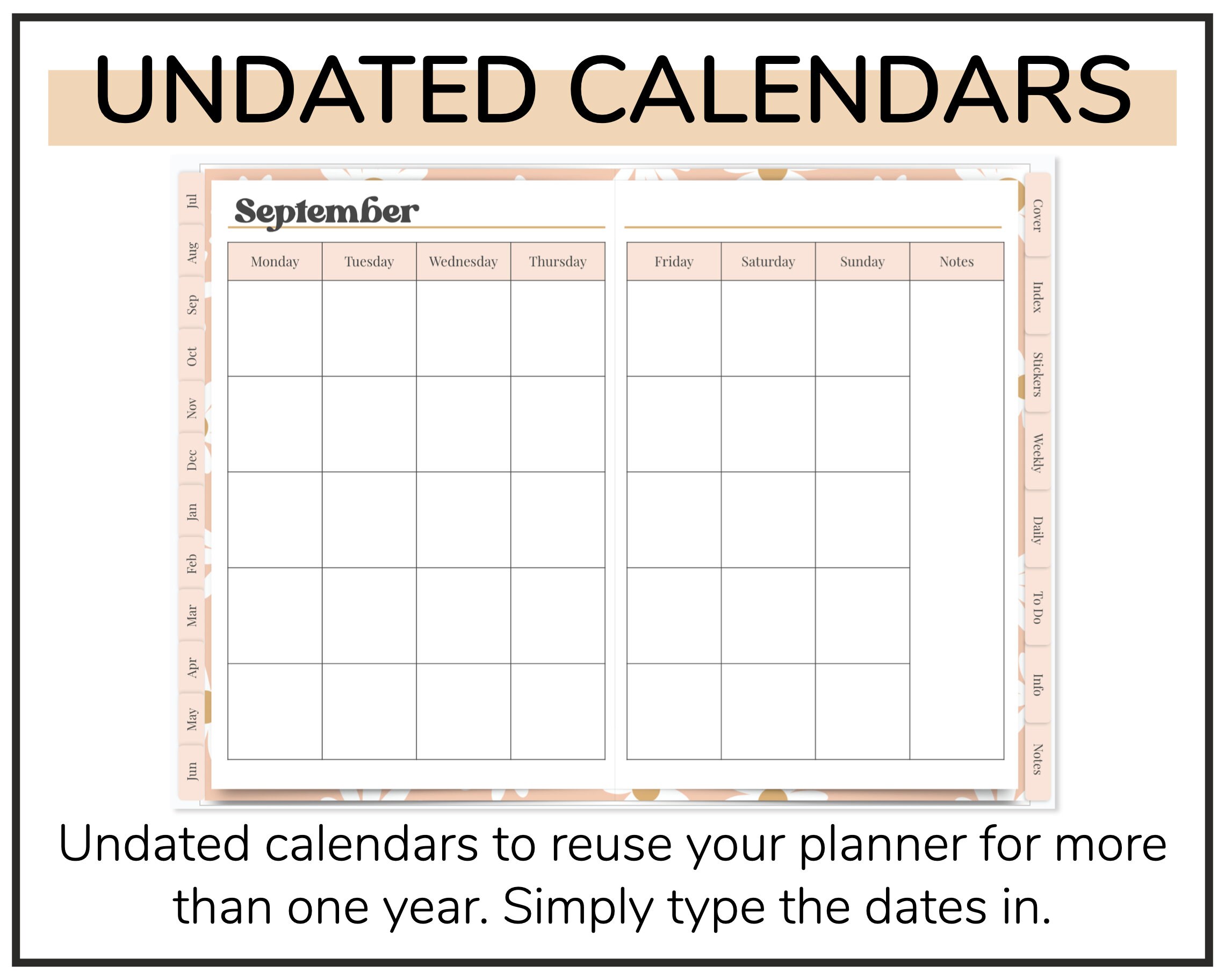 Retro Teacher Planner Undated Digital Teacher Planner Groovy Google ...