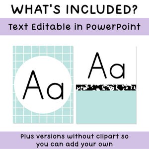Alphabet Posters and Cursive Alphabet Posters for Composition Notebook ...