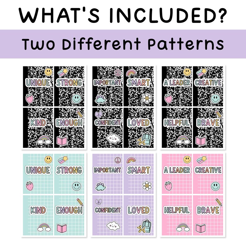 Composition Notebook Affirmation Station - Editable Positive ...