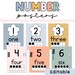 Boho Number Posters With Ten Frames - Numbers 1 to 20 Posters - Etsy