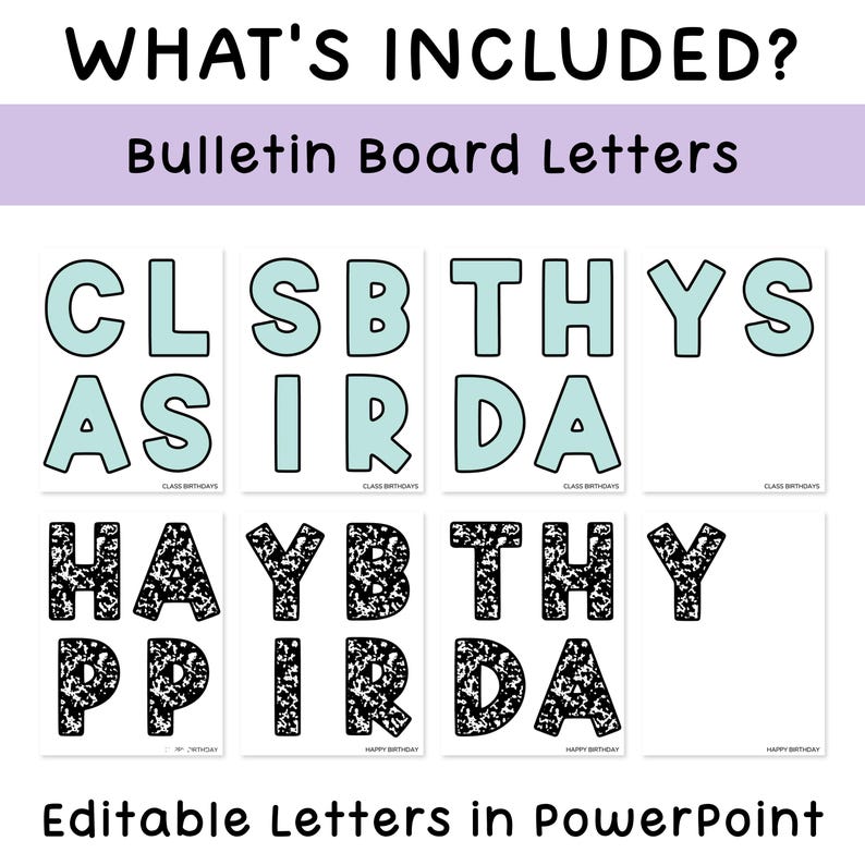 Composition Notebook Birthday Display Editable - Happy Birthday ...