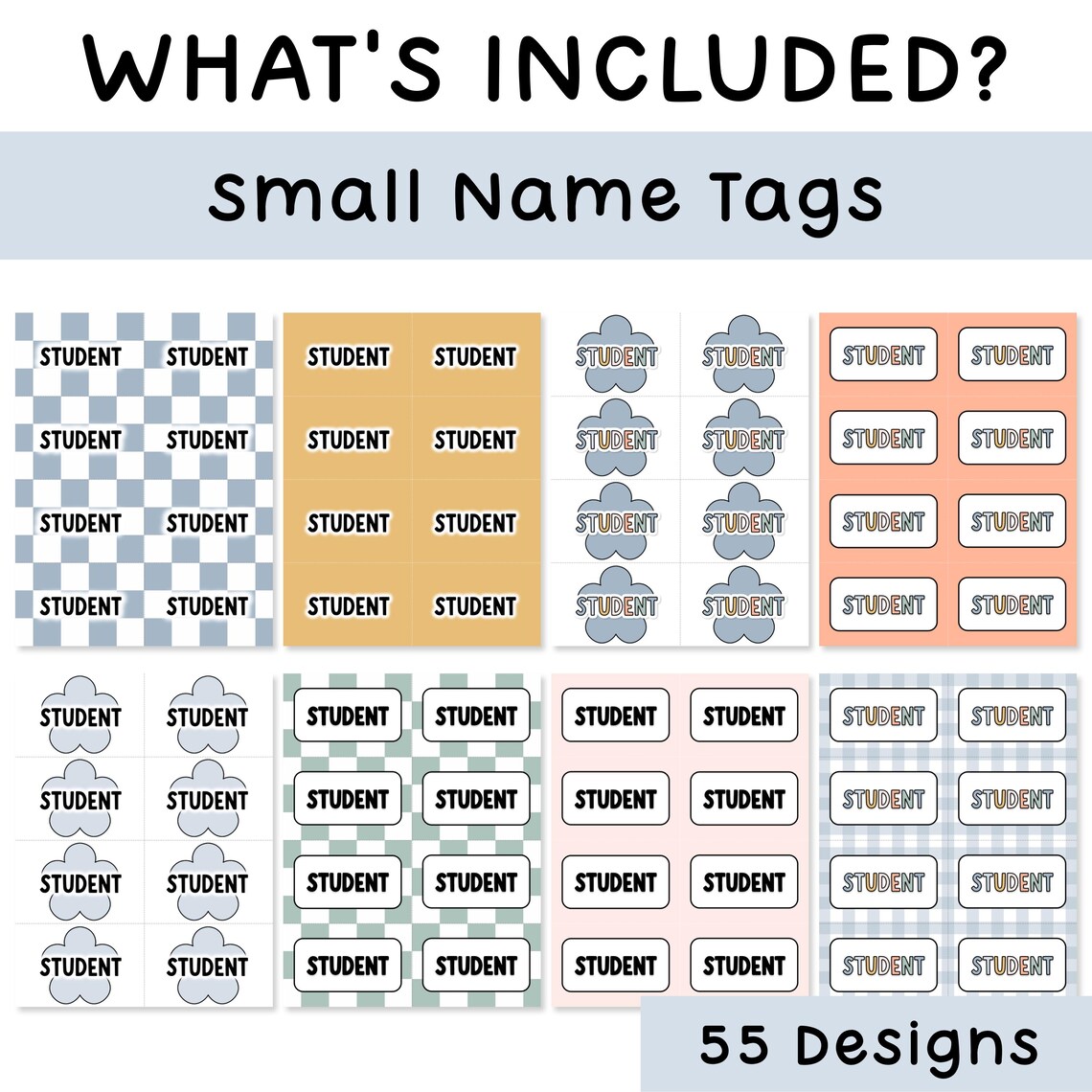 Boho Name Tags - Editable Including Name Plates and Desk Name Tags ...