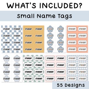 Boho Name Tags - Editable Including Name Plates and Desk Name Tags ...