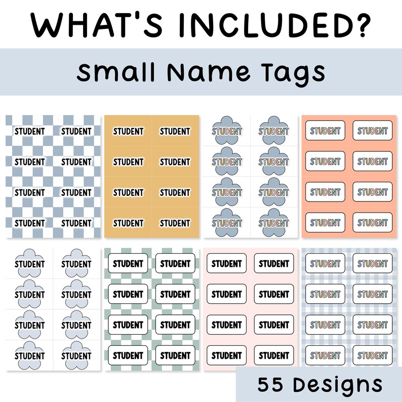 Boho Name Tags - Editable Including Name Plates and Desk Name Tags ...