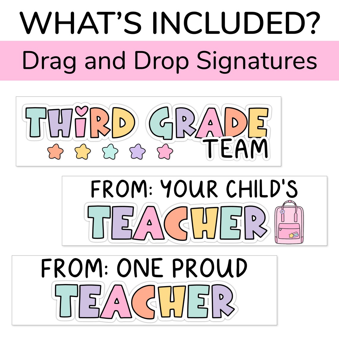 Teacher Email Signature | Email Signature Template & Email Headers for ...