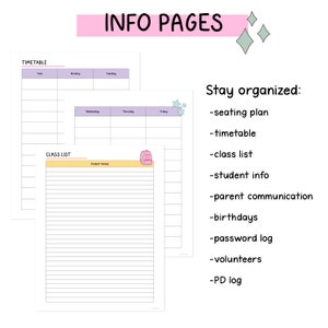 Teacher Planner Printable + Undated - Teacher Lesson Planner, Gradebook ...