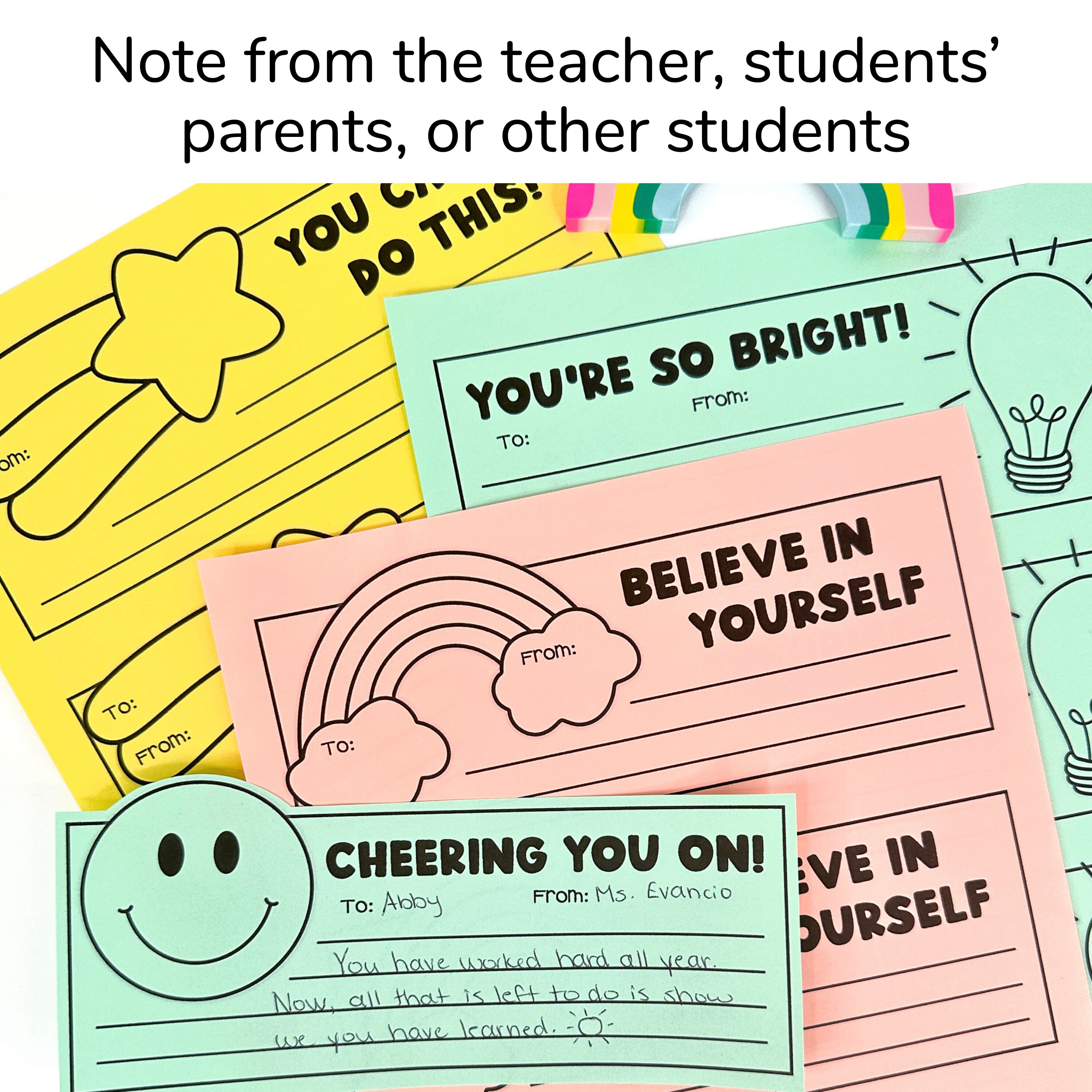 Student Testing Motivation Notes & State Testing Encouragement Tags - Etsy