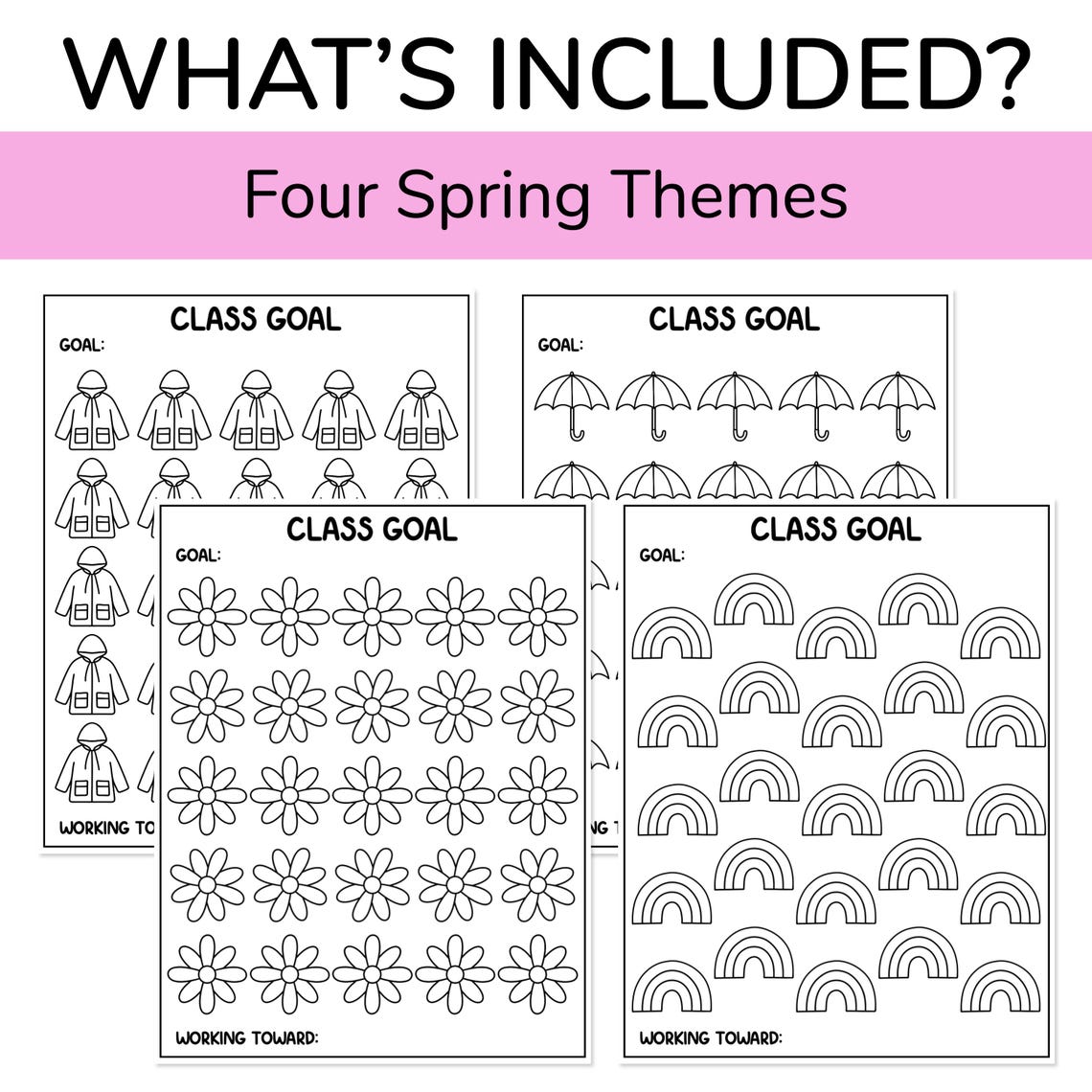 Spring Classroom Reward & Classroom Incentive Charts as Simple ...