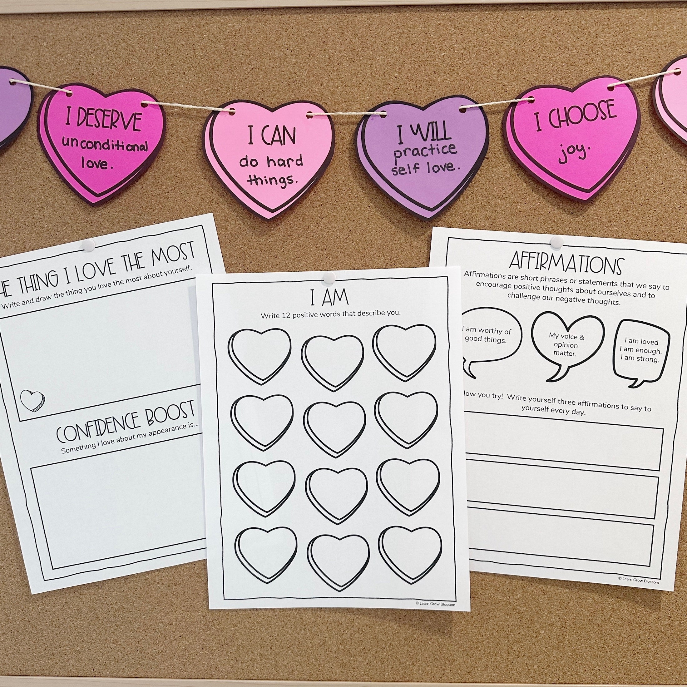 Valentines Activity Including Student Self Love Valentines Worksheets ...