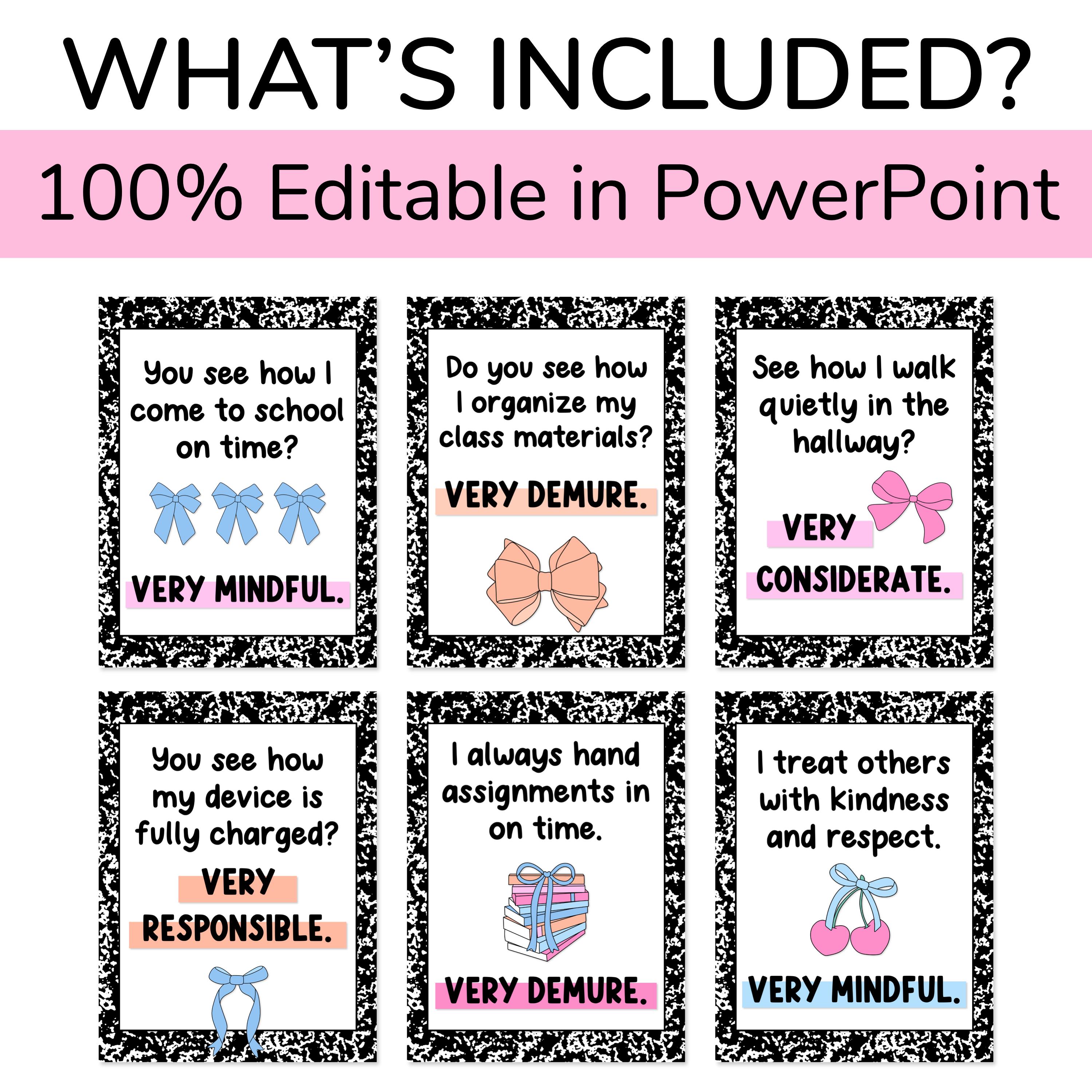 Very Demure Classroom Posters for Composition Notebook Classroom Decor ...