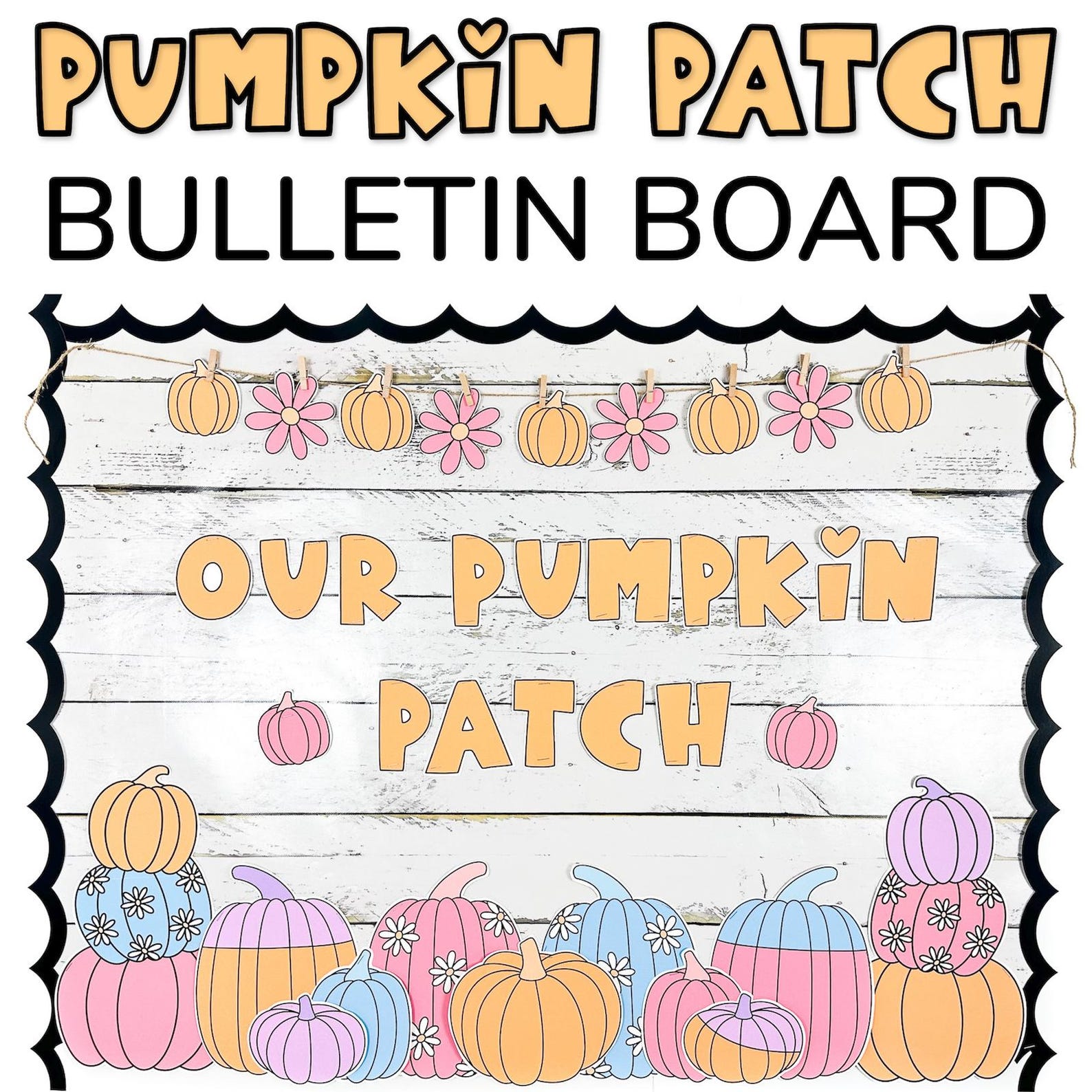 Fall Bulletin Board Kit, October Bulletin Board, Pumpkin Bulletin Board ...