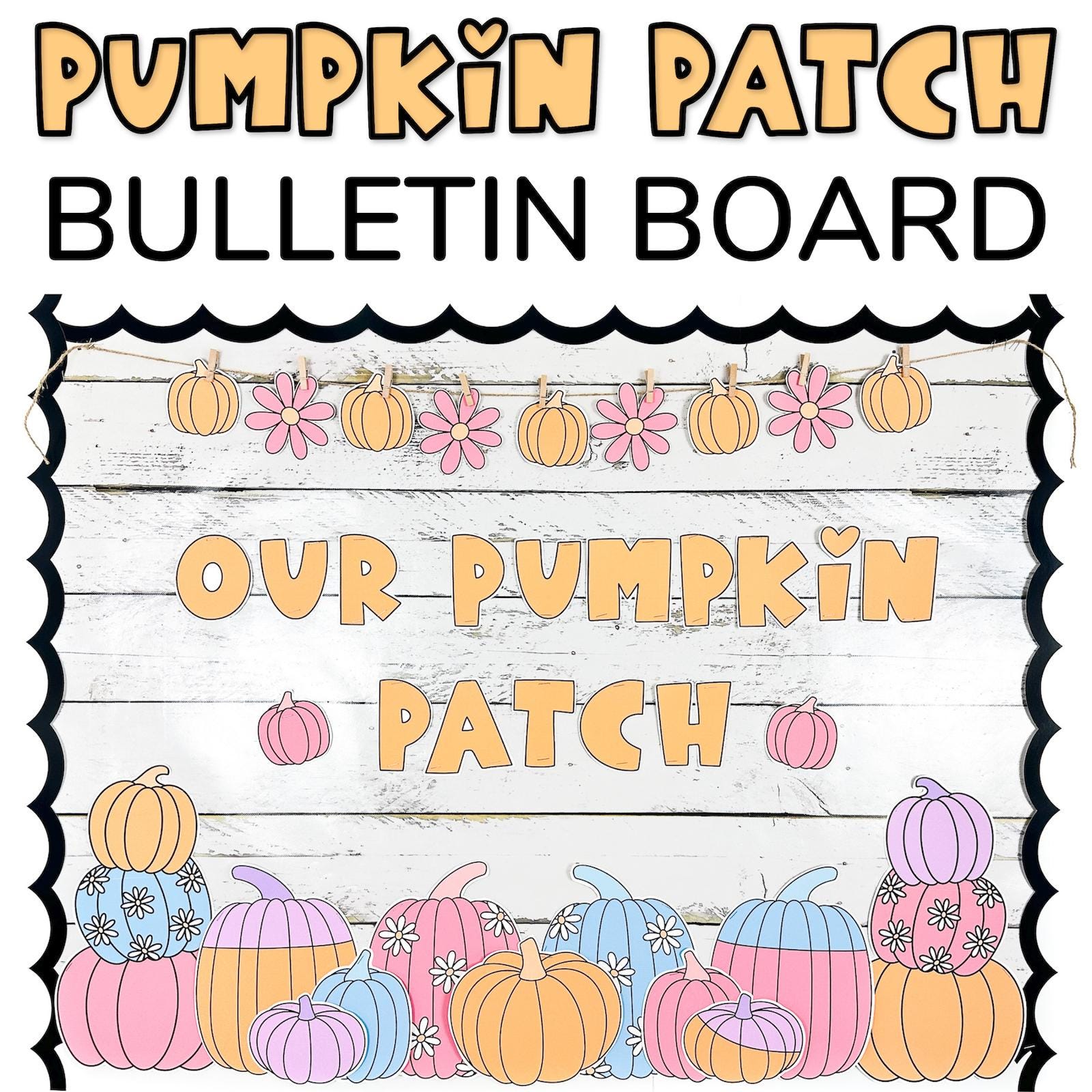 Fall Bulletin Board Kit, October Bulletin Board, Pumpkin Bulletin Board ...